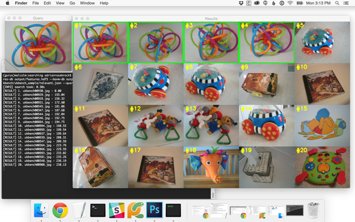 Performing a search – PyImageSearch